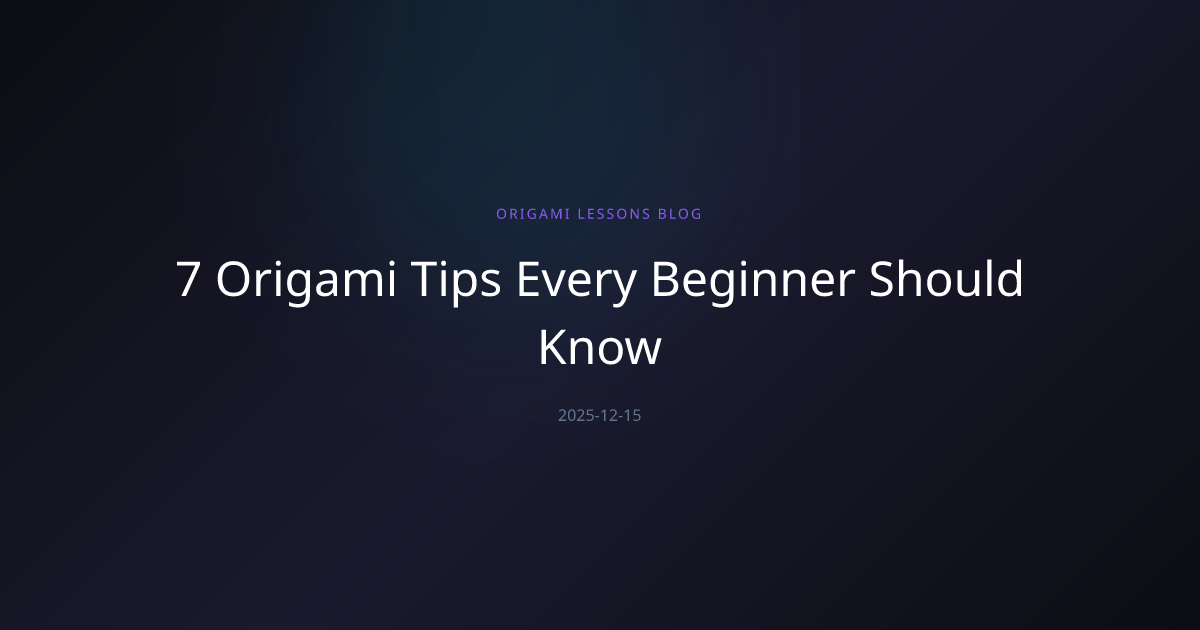 7 Origami Tips for Beginners — Start Folding the Right Way | Origami ...